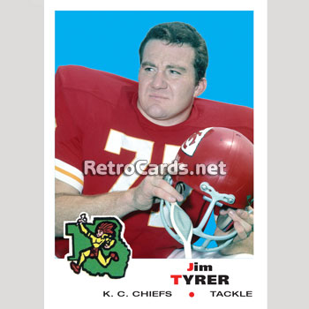 1969T Jim Tyrer Kansas City Chiefs – RetroCards