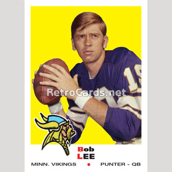1969T Bob Lee Minnesota Vikings – RetroCards