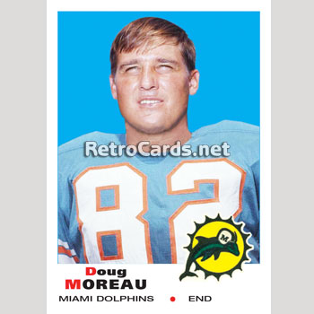 1969T Doug Moreau Miami Dolphins – RetroCards