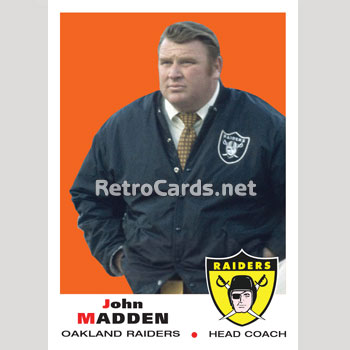 1969T John Madden Oakland Raiders – RetroCards