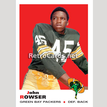 1969T John Rowser Green Bay Packers – RetroCards