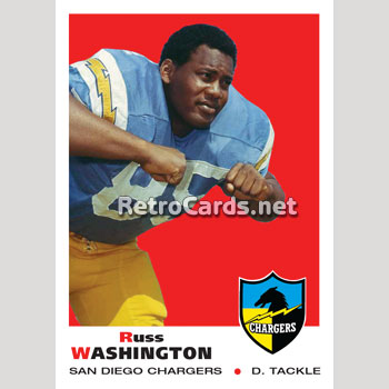 1969T Russ Washington San Diego Chargers – RetroCards