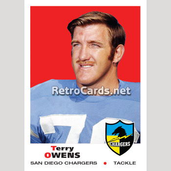 1969T Terry Owens San Diego Chargers – RetroCards
