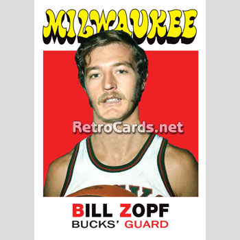 1971-72T Bill Zopf Milwaukee Bucks – RetroCards