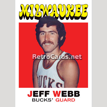 1971-72T Jeff Webb Milwaukee Bucks – RetroCards