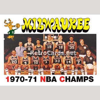1971-72T Team Champions Milwaukee Bucks – RetroCards