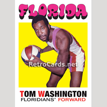 1971-72T Tom Washington Miami Floridians – RetroCards