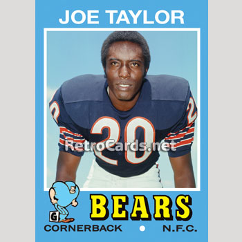 1971T Joe Taylor Chicago Bears – RetroCards