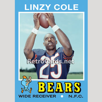 1971T Linzy Cole Chicago Bears – RetroCards