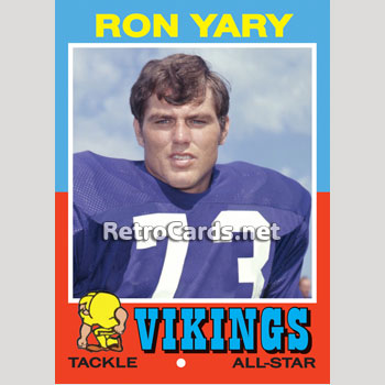 1971T Ron Yary NFL All Stars – RetroCards