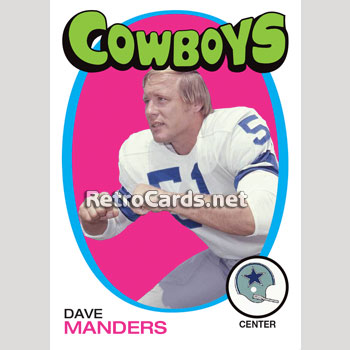 1971T NHL Dave Manders Dallas Cowboys – RetroCards