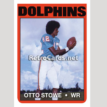 1972T Otto Stowe Miami Dolphins – RetroCards