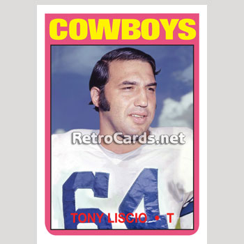 1972T Tony Liscio Dallas Cowboys – RetroCards