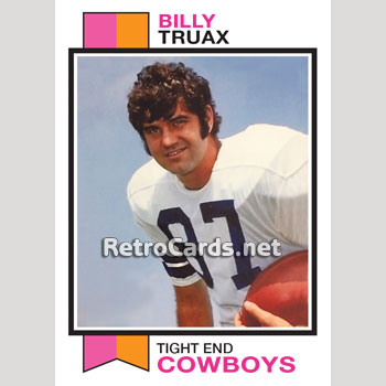 1973T Billy Truax Dallas Cowboys – RetroCards