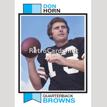 1973T Don Horn Cleveland Browns – RetroCards