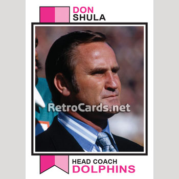1973T Don Shula Miami Dolphins – RetroCards