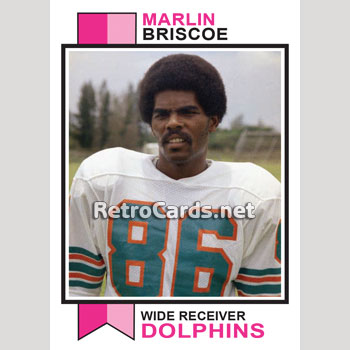 1973T Marlin Briscoe Miami Dolphins – RetroCards