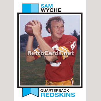 1973T Sam Wyche Washington Redskins – RetroCards