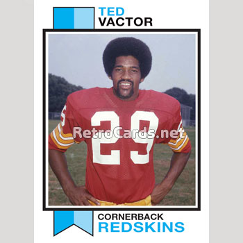 1973T Ted Vactor Washington Redskins – RetroCards