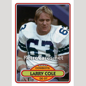 1980T Larry Cole Dallas Cowboys – RetroCards