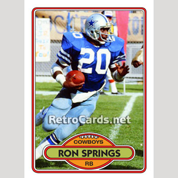 1980T Ron Springs Dallas Cowboys – RetroCards