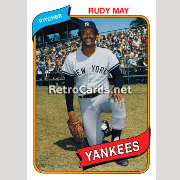 1980T Rudy May New York Yankees – RetroCards