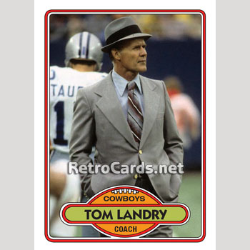 1980T Tom Landry Dallas Cowboys – RetroCards