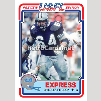 1983T Charles Pitcock Los Angeles Express – RetroCards