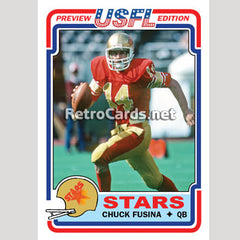 1983T Chuck Fusina Philadelphia Stars – RetroCards