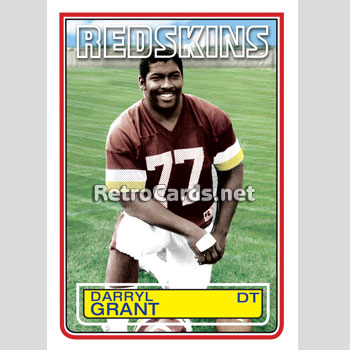 1983T Darryl Grant Washington Redskins – RetroCards
