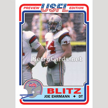 1983T Joe Ehrmann Chicago Blitz – RetroCards