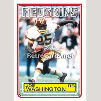 1983T Joe Washington Washington Redskins – RetroCards