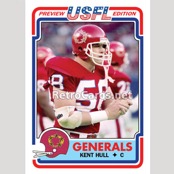 1983T Kent Hull New Jersey Generals – RetroCards
