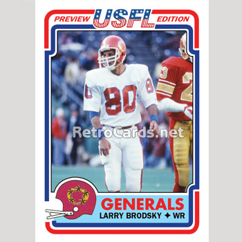 1983T Larry Brodsky New Jersey Generals – RetroCards
