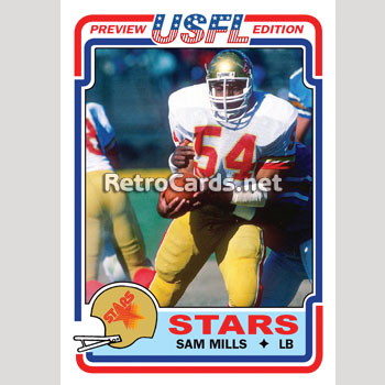 1983T Sam Mills Philadelphia Stars – RetroCards