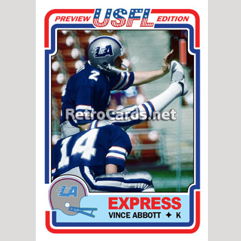 1983T Vince Abbott Los Angeles Express – RetroCards