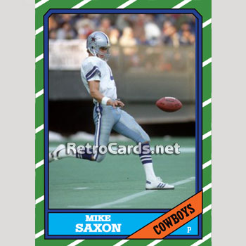 1986T Mike Saxon Dallas Cowboys – RetroCards