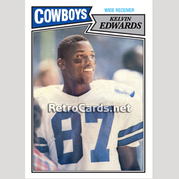 1987T Kelvin Edwards Dallas Cowboys – RetroCards