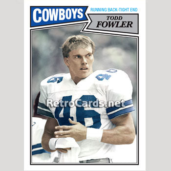 1987T Todd Fowler Dallas Cowboys – RetroCards
